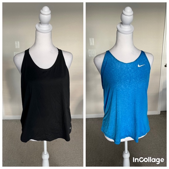 Nike | Tops | Euc Nike Womans Athletic Tanks Size Large 2 Pack Blue And ...